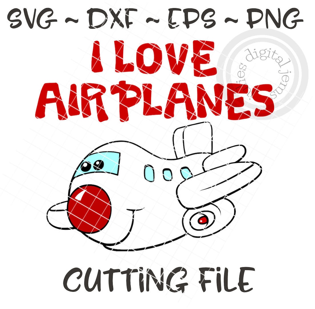 Airplane SVG File, I Love Airplanes SVG, Airplane Tshirt, Flying Svg ...