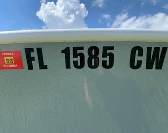 Florida Boat Registration Sticker - Etsy