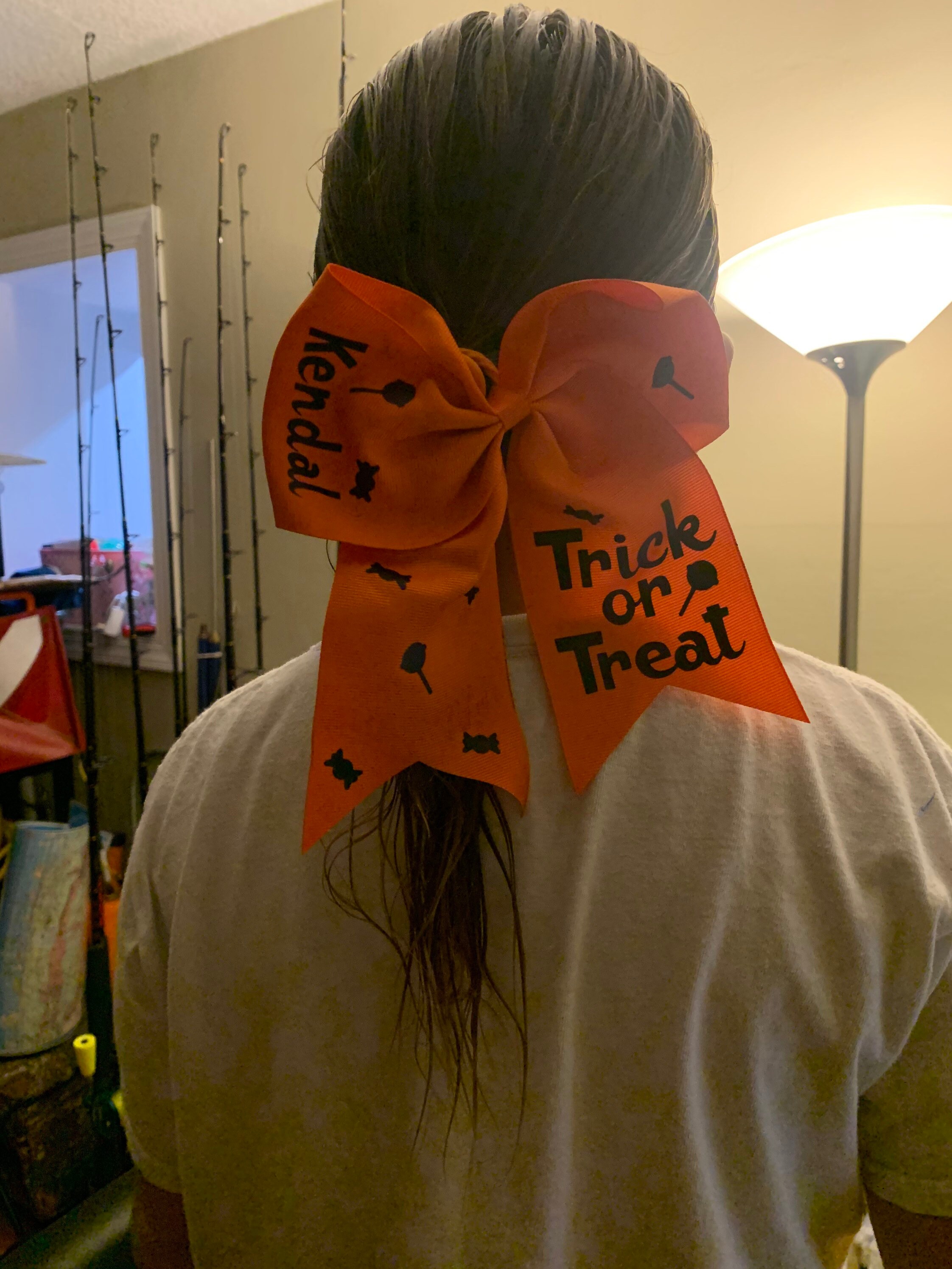 Halloween Hair Bow | Trick or Treat Hair Bow | Orange Hair Bow ...