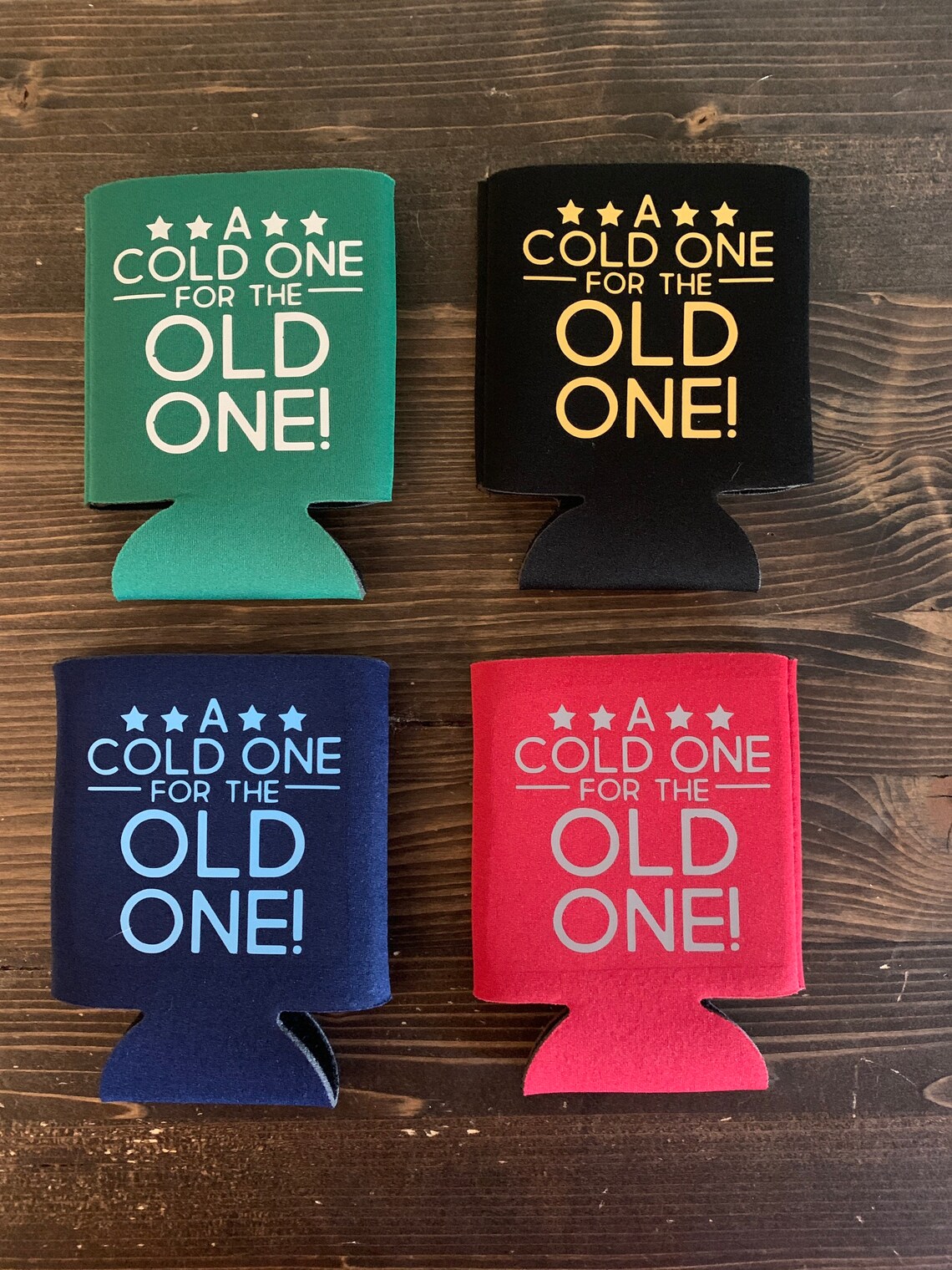 A Cold One For The Old One Can Cooler 40th Birthday Can | Etsy