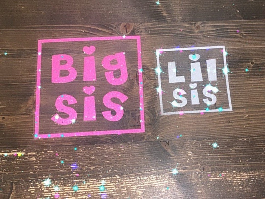Big Sis and Lil Sis Iron on | Big Sis and Lil Bro Iron on | Big Bro and ...