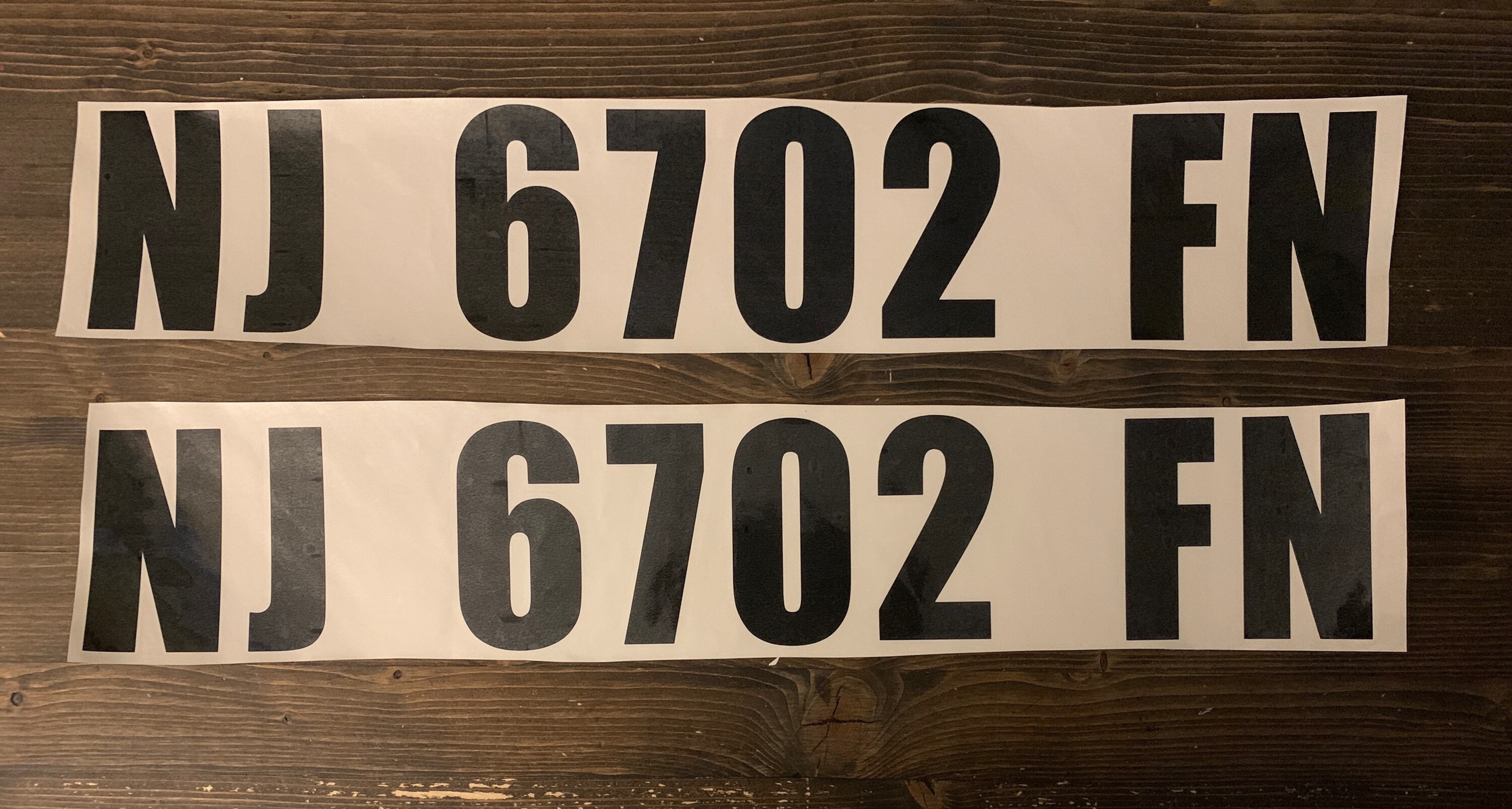 Custom Made Boat Registration Numbers Decal Sticker | Boat Stickers ...