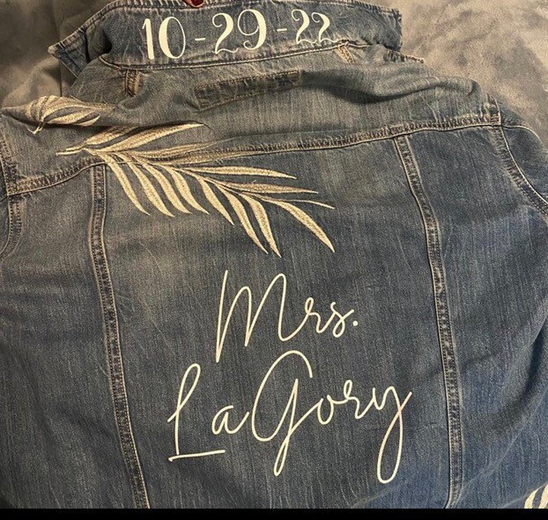 Mrs Iron on Bride Jean Jacket Mrs Last Name Iron on | Etsy Mrs Iron on Bride Jean Jacket Mrs Last Name Iron on | Etsy
