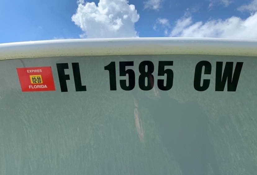 Custom Made Boat Registration Numbers Decal Sticker | Boat Stickers ...