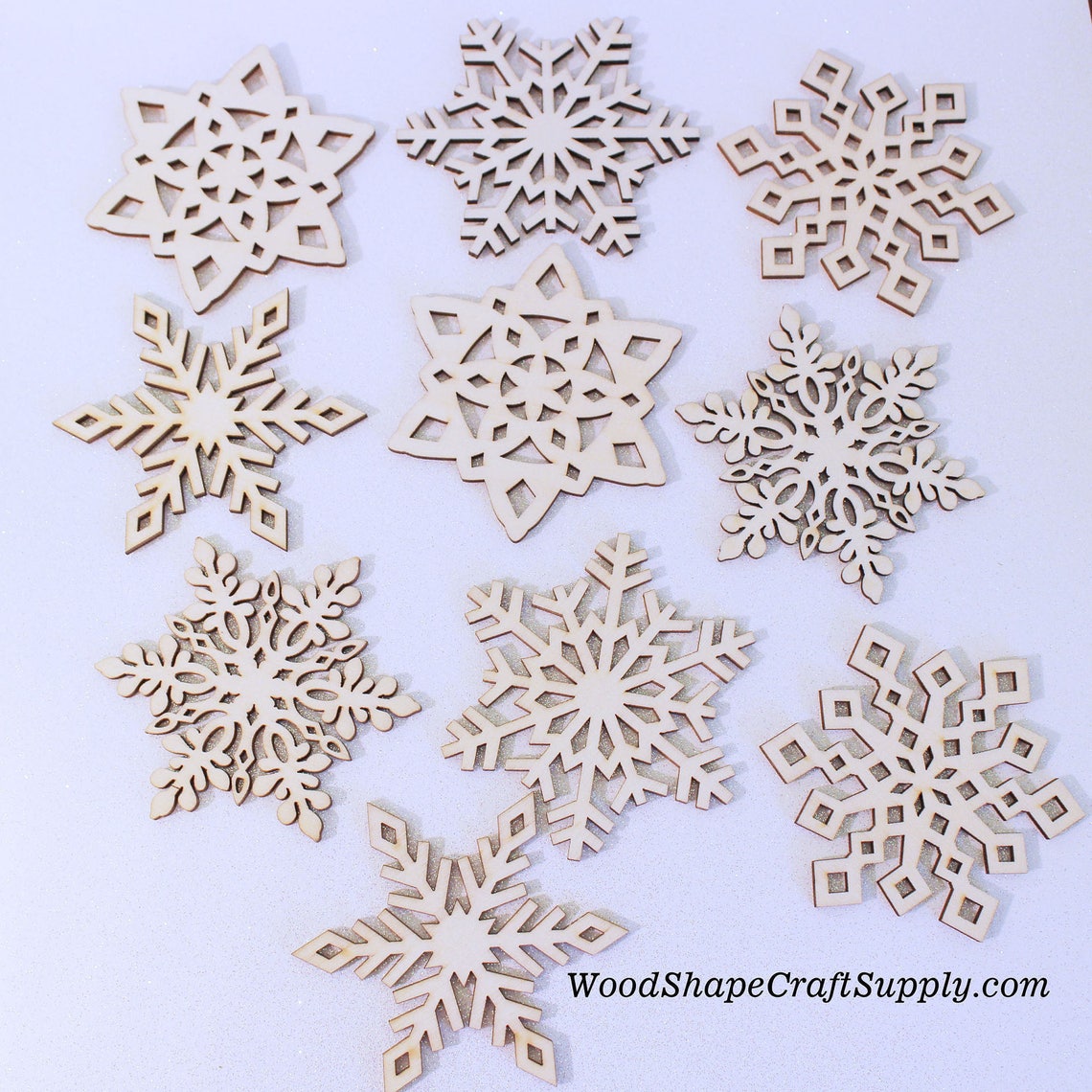 10 3 Inch Wooden Snowflake Ornament MIX Blank Christmas - Etsy