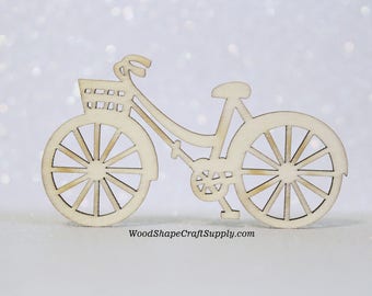 Bicycle Laser Cut Out Unfinished Wood Shape Craft Supply BIK9 - Etsy
