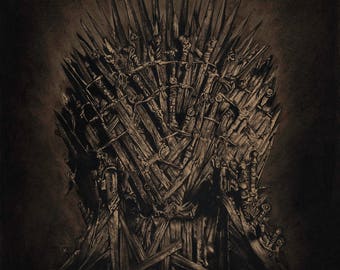 Iron throne art | Etsy