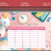 Enchanted Unicorn School Schedule - Printable Student Planner for Girls ...