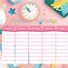 Enchanted Unicorn School Schedule - Printable Student Planner for Girls ...