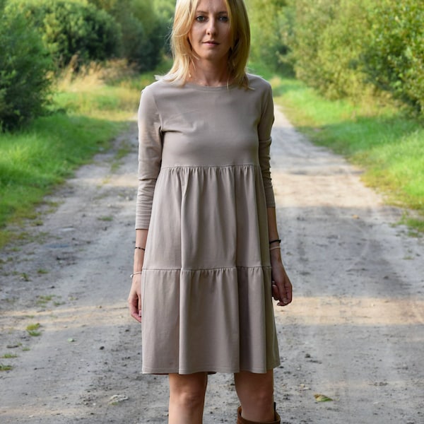 Mocha Color Dress - Etsy