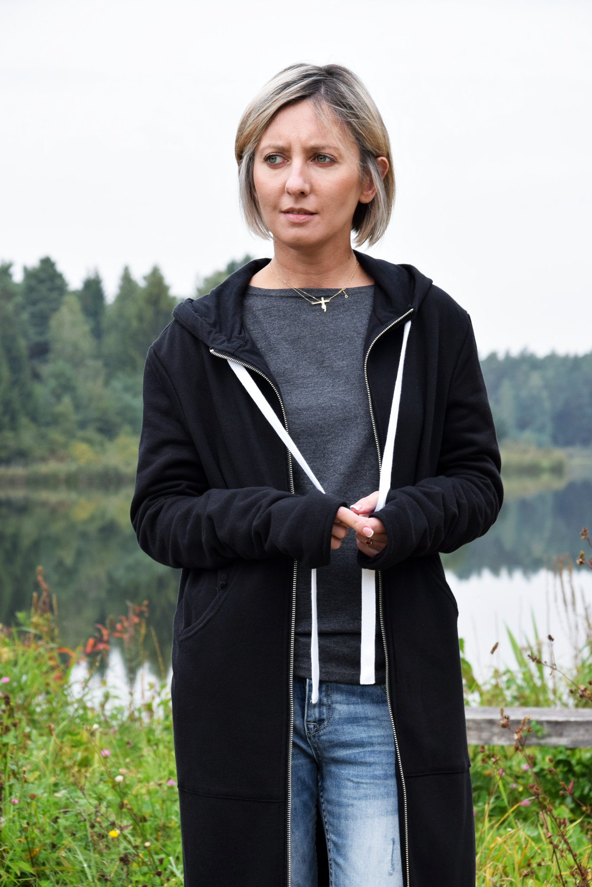 JASPER long hoodie made in Poland / warm sweatshirt two | Etsy