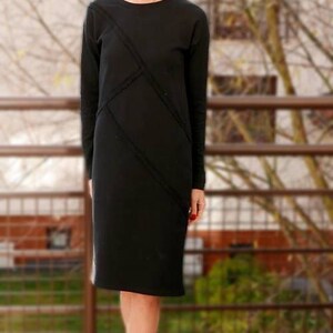 FOG - 100% Cotton Dress With Stitching / Midi Dress / Vintage Dress ...