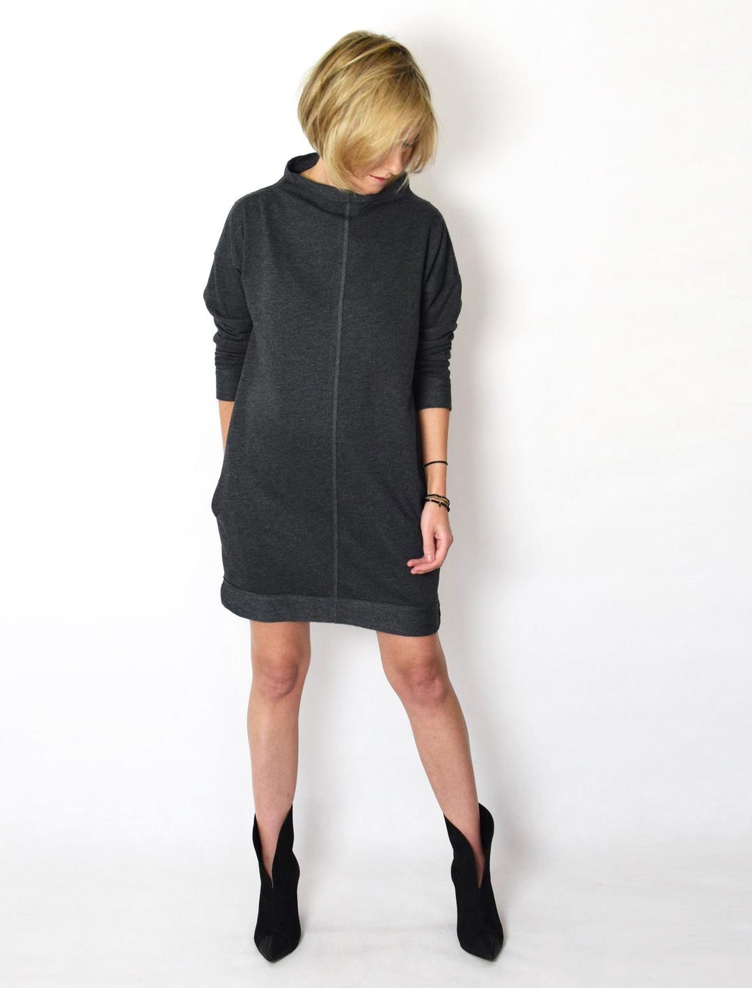 Tracksuit Mini Dress With Stand-up Collar NEMO - Etsy