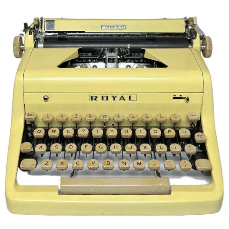 Royal Quiet Deluxe (sunbeam Yellow) Typewriter - Etsy