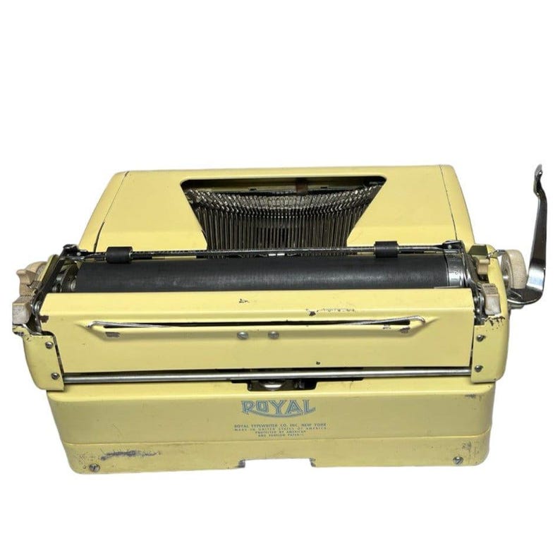 Royal Quiet Deluxe (sunbeam Yellow) Typewriter - Etsy