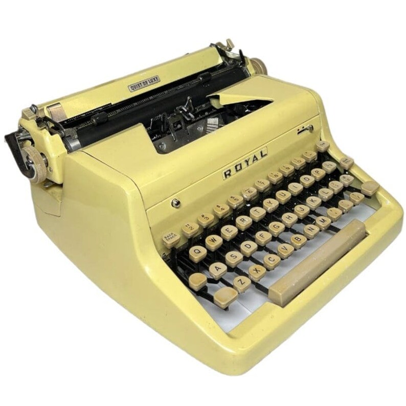 Royal Quiet Deluxe (sunbeam Yellow) Typewriter - Etsy