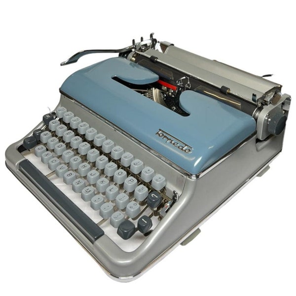 Blue Typewriter - Etsy