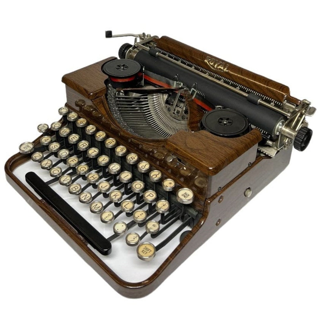 Royal Portable wood Grain Typewriter - Etsy