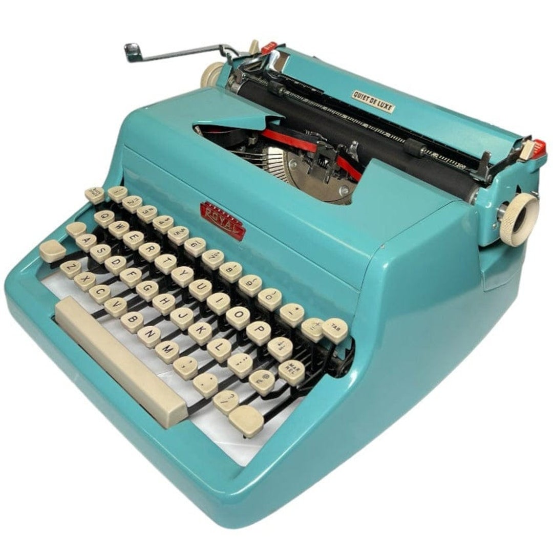 Royal Quiet Deluxe robin Egg Blue Typewriter - Etsy