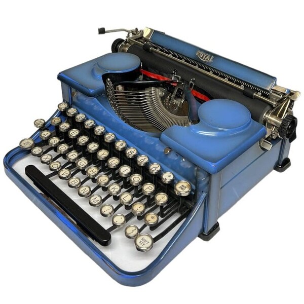 Blue Typewriter - Etsy