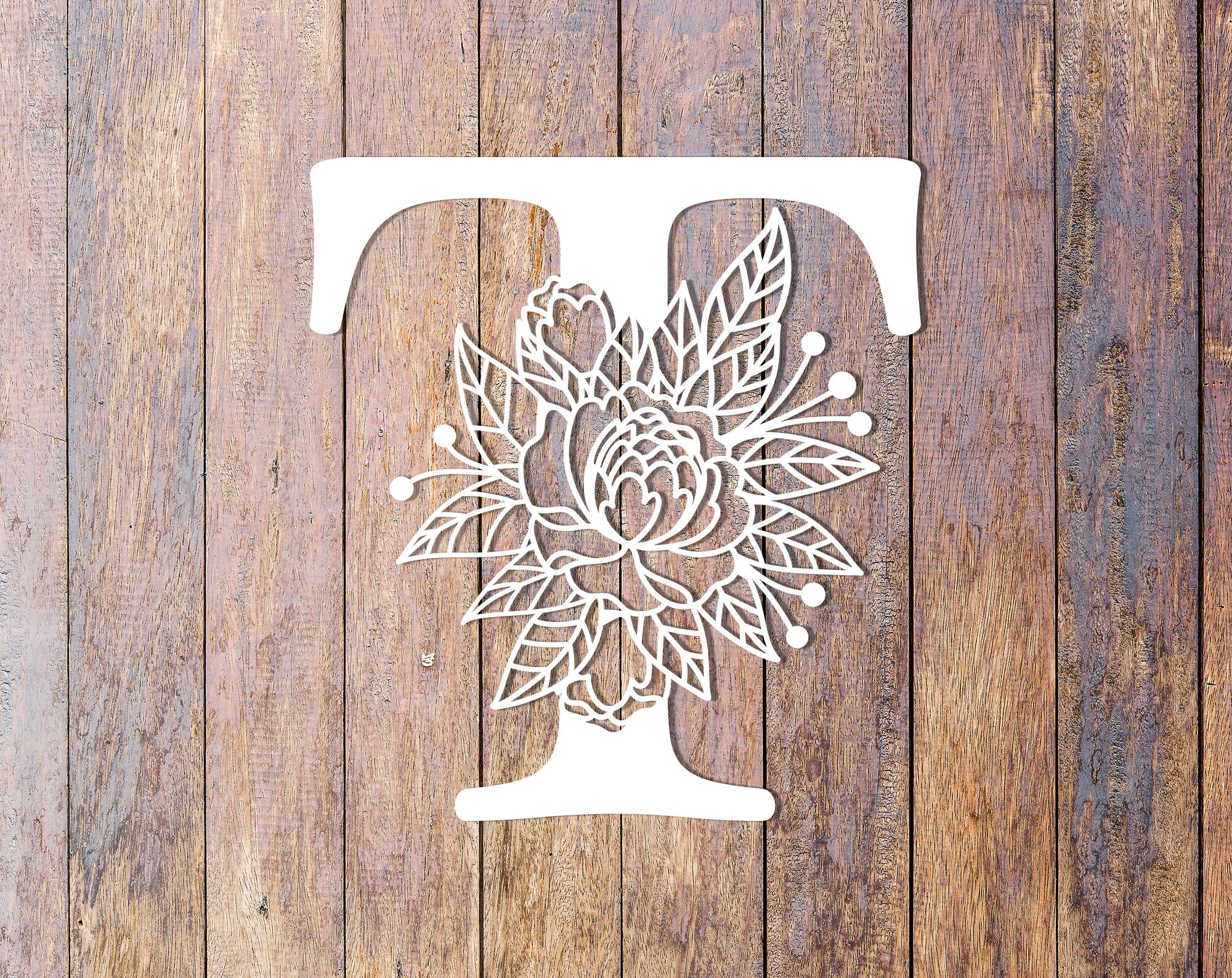 Initial SVG Letter T Svg Monogram Clipart Iron on Transfer | Etsy