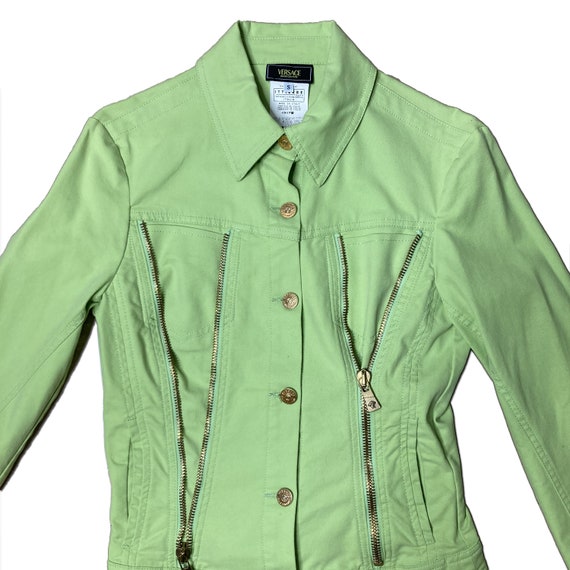 VERSACE Jeans couture lime green jacket size S - Gem