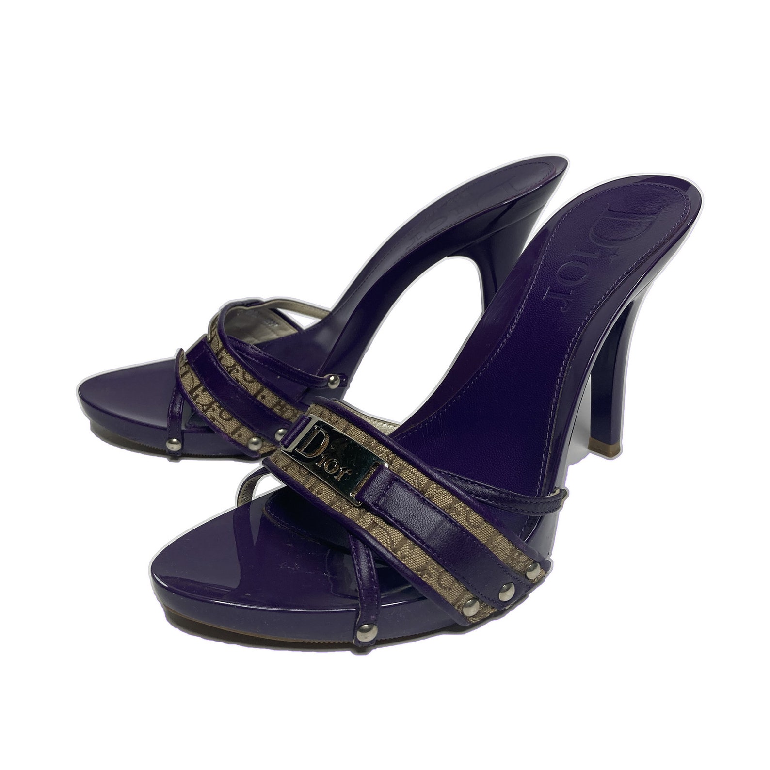 DIOR Diorissimo Purple Logo Clogs Sandals Size 39 - Etsy