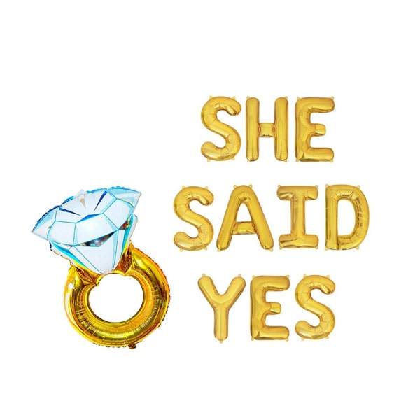 She Said Yes Banner - Etsy