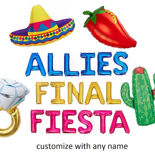 Final Fiesta Balloons Final Fiesta Bachelorette Party Decor - Etsy
