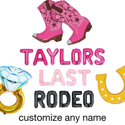 Last Rodeo Balloon Banner Last Rodeo Bachelorette Nashville - Etsy
