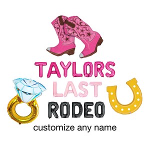 Last Rodeo Balloon Banner Last Rodeo Bachelorette Nashville | Etsy