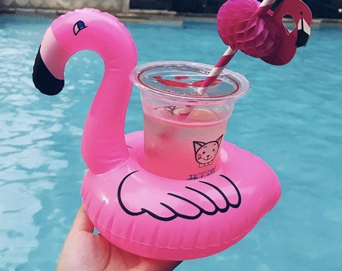Flamingo Cup Holder Flamingo Drink Holder Float Flamingo Party - Etsy