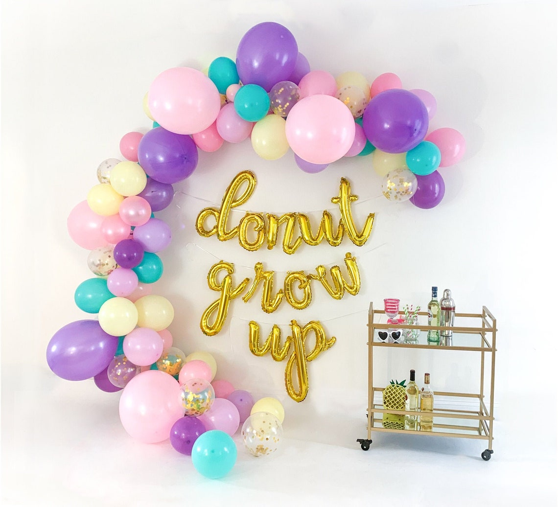 Balloon Garland Kit Donut Grow up Balloons Donut Party Donut - Etsy