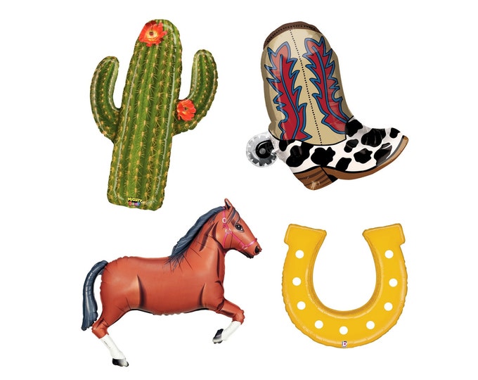 Cowboy Boot / Hat Balloon,western Birthday Decor,bachelorette Balloons ...