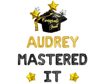 Graduation Decorations, 23 With A Masters Degree Balloon Banner ...