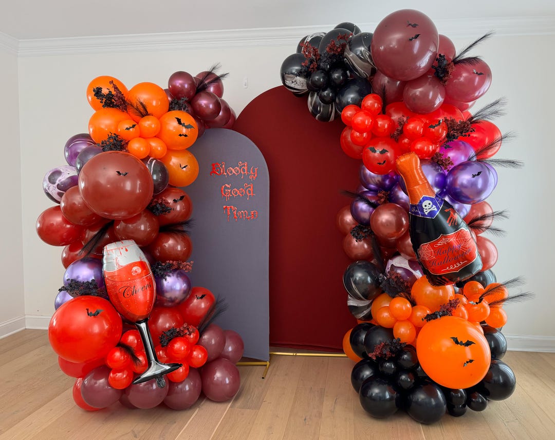 Halloween Bachelorette Party Decorations Halloween Balloon Garland ...