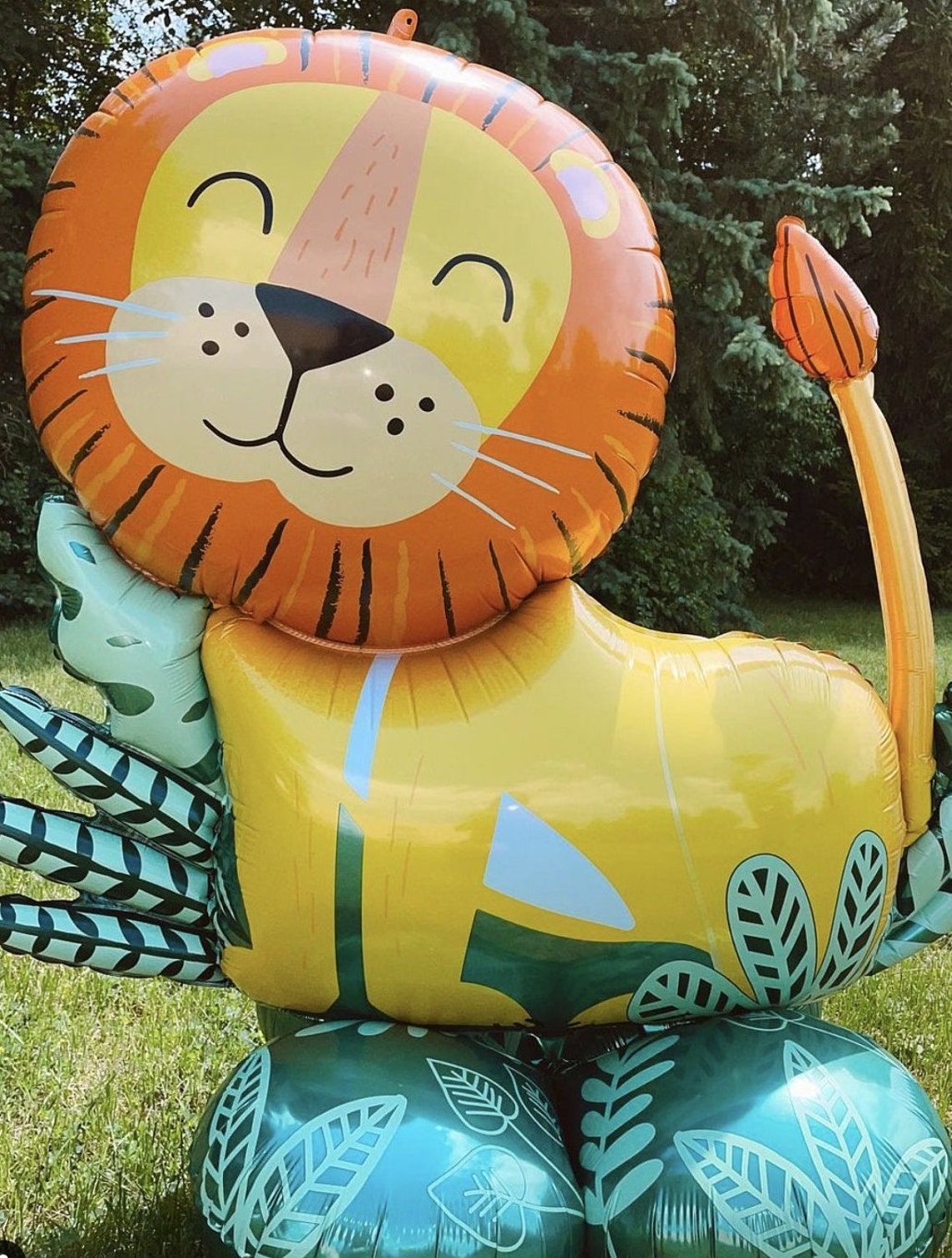 3.5ft Stand Alone Lion Balloon XXL Lion Balloon Jungle Safari - Etsy