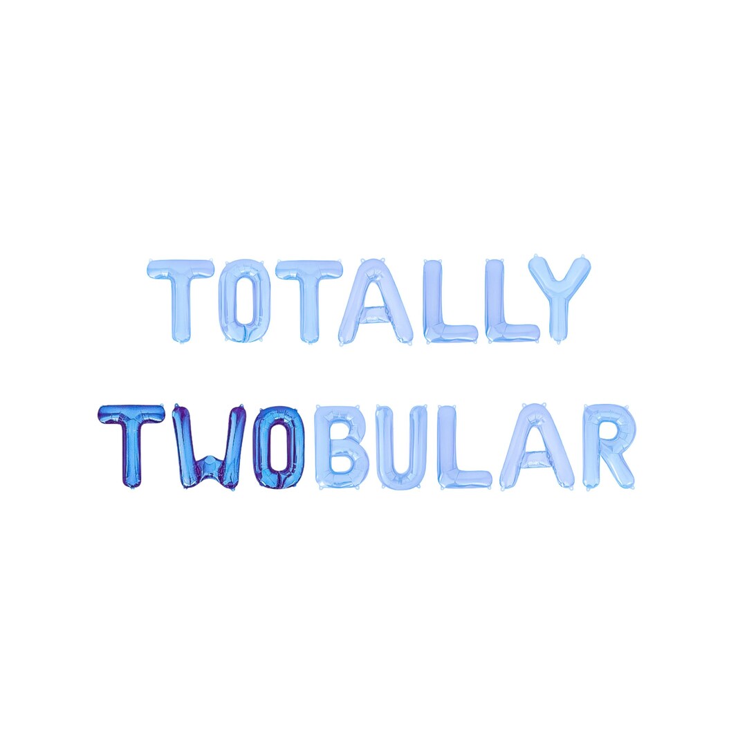 Totally Twobular Letter Balloon Kit 2nd Birthday Party Balloon Banner ...