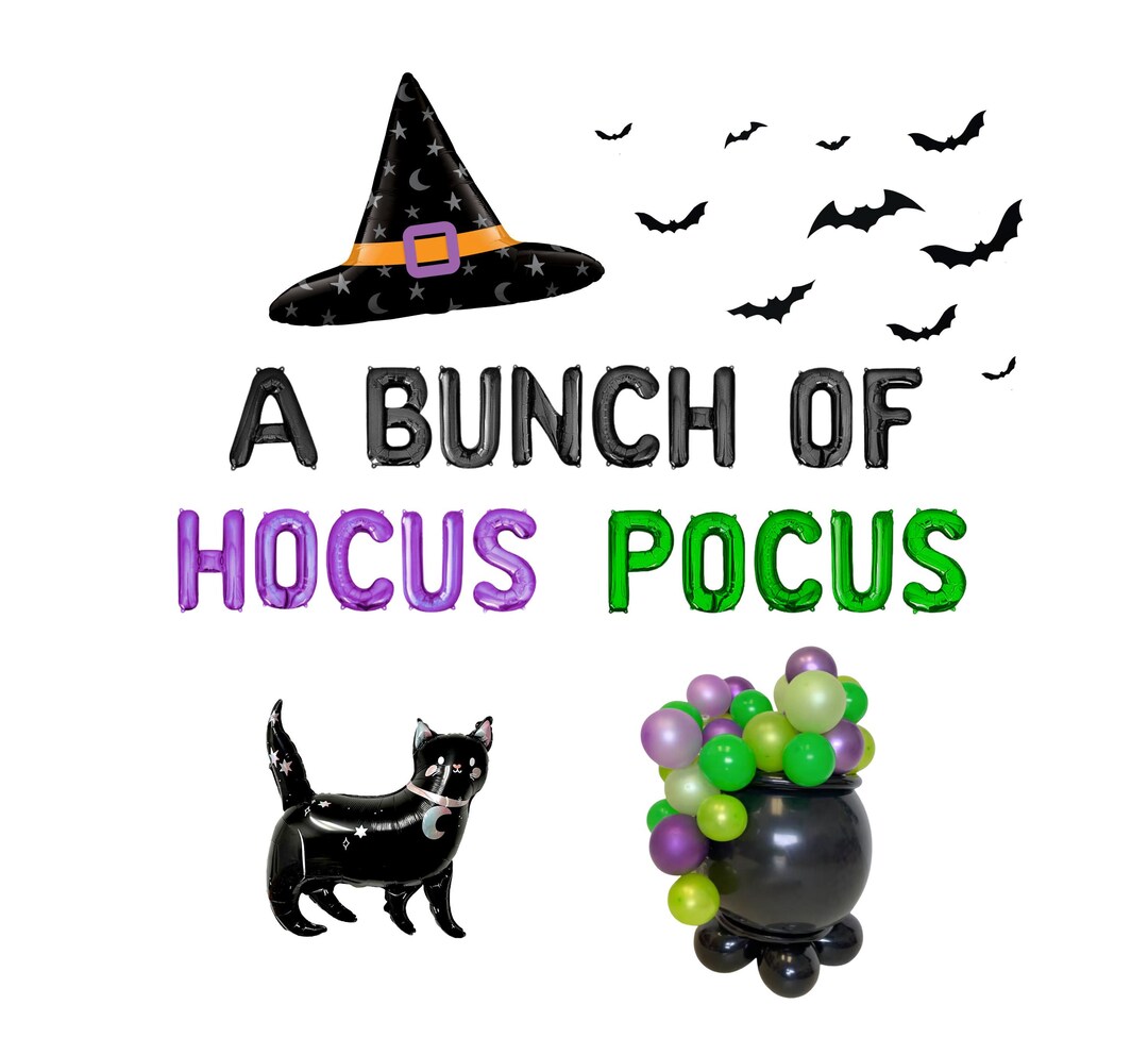 A Bunch of Hocus Pocus Letter Balloon Kit Halloween Bachelorette Party ...