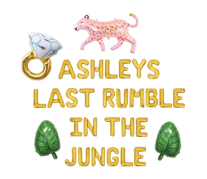 Last Rumble in the Jungle Balloon Banner Bachelorette Party - Etsy