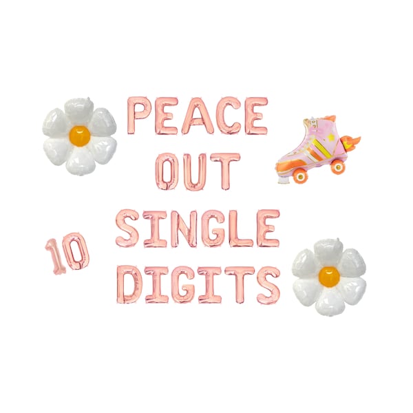 Peace Out Single Digits Balloons - Etsy