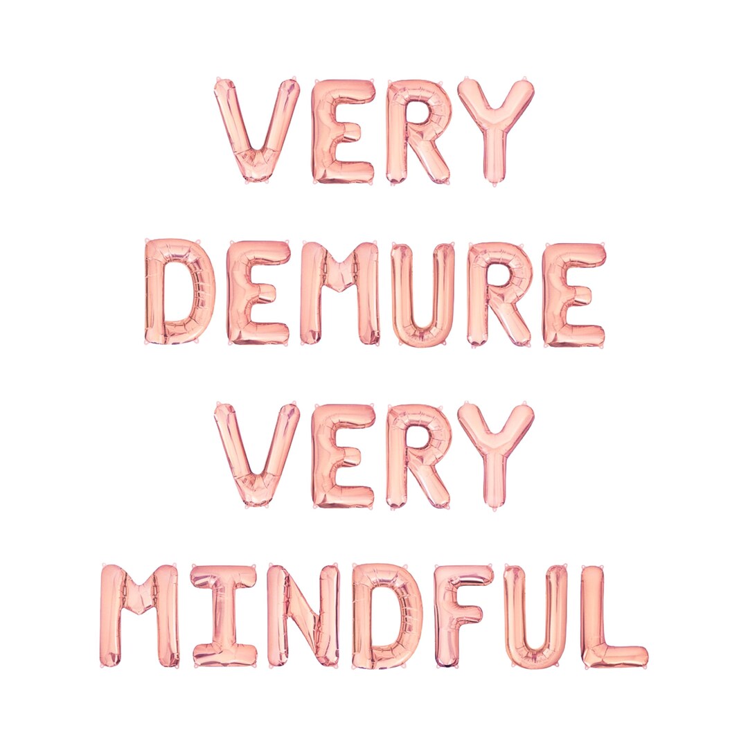 Very Demure Very Mindful Letter Balloon Kit Bachelorette Party ...