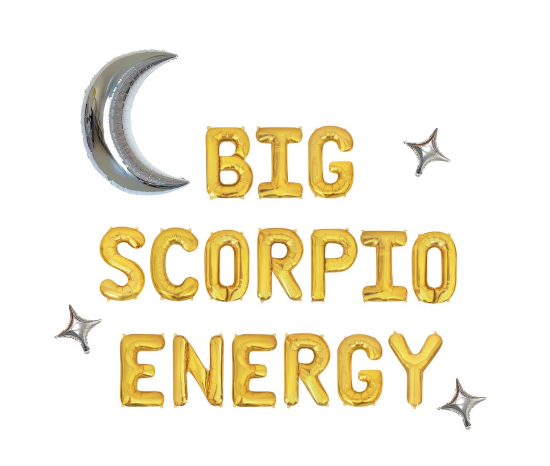 Big Scorpio Energy Letter Balloon Kit Scorpio Birthday Party ...