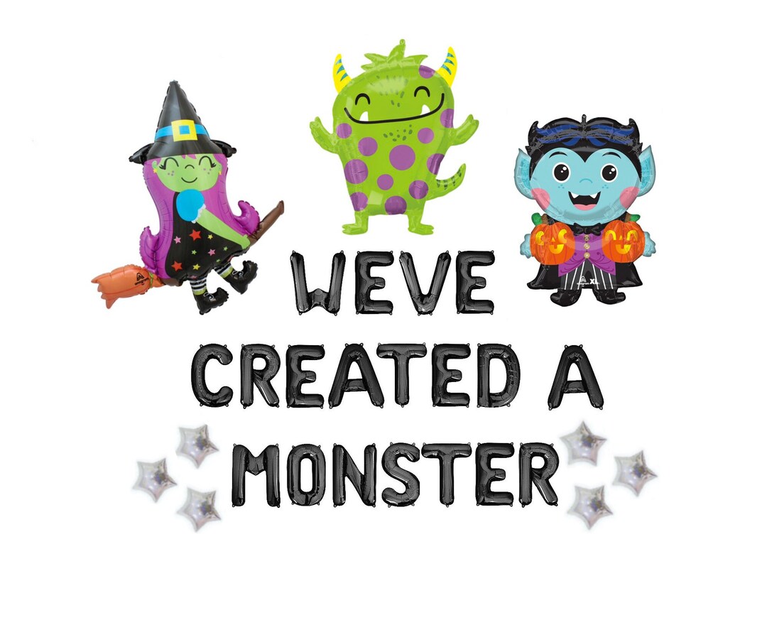 Halloween Baby Shower Weve Created a Monster Decorations - Etsy