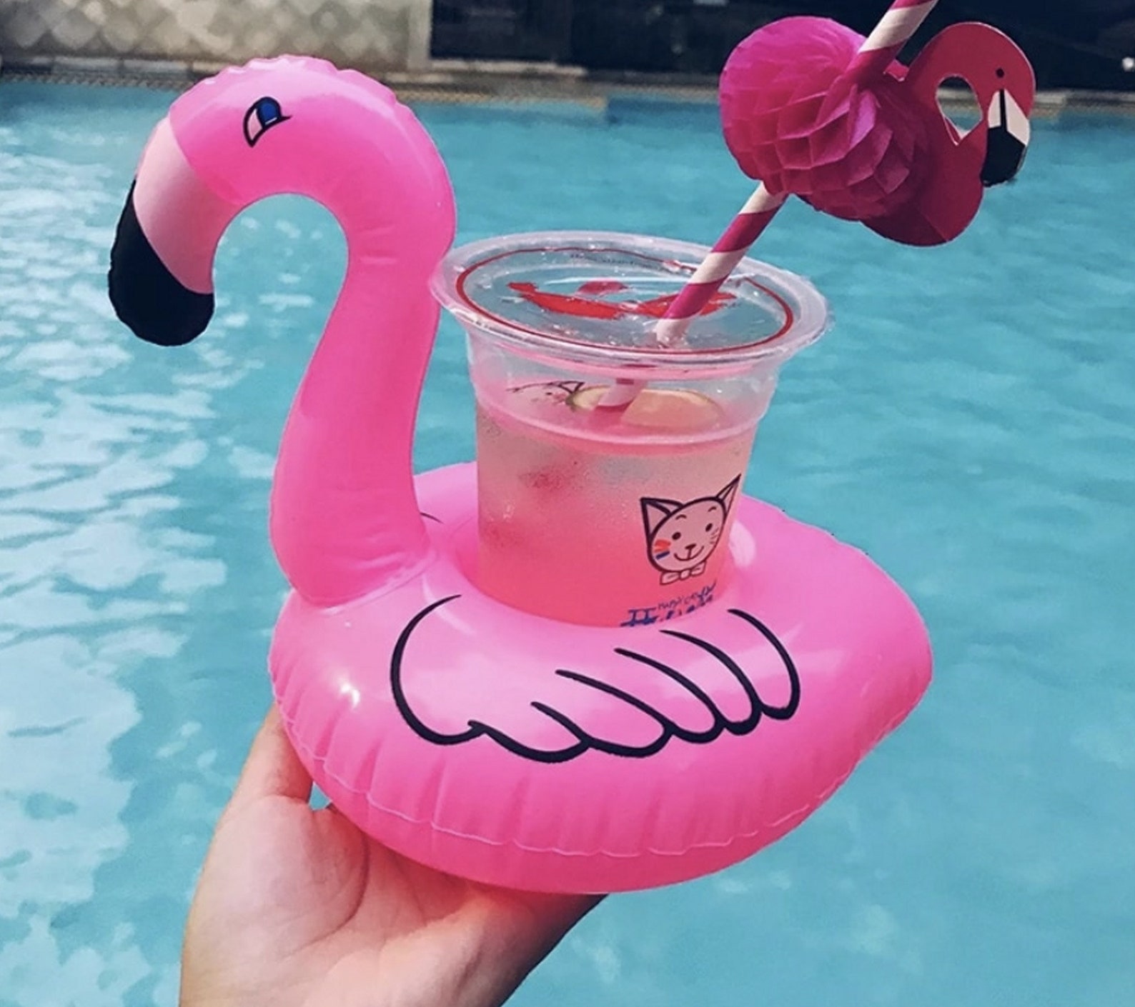 Flamingo Cup Holder Flamingo Drink Holder Float Flamingo Party - Etsy