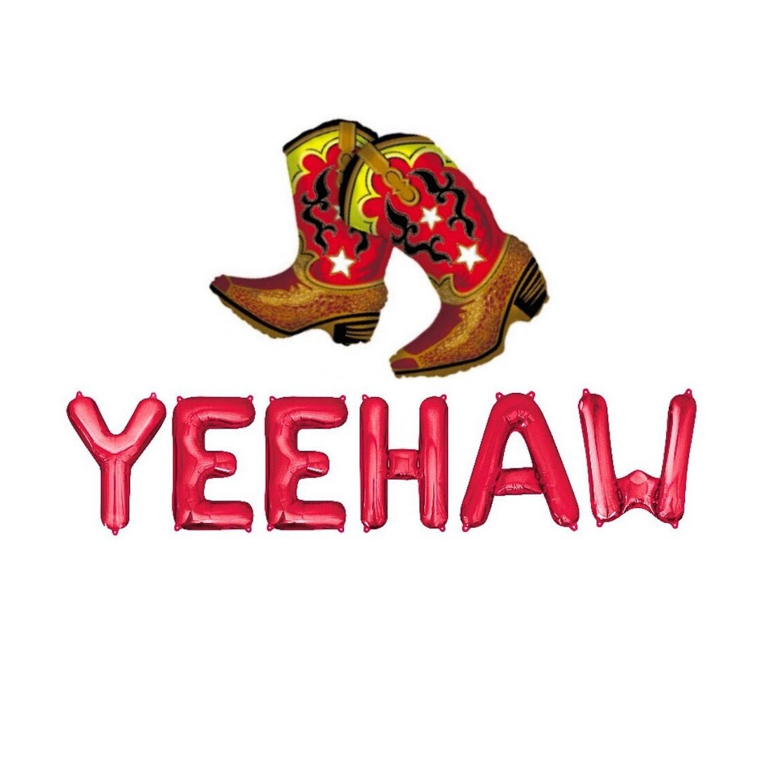 Yeehaw Balloon Banner Kids Western Birthday Party Decor Cowboy Party ...