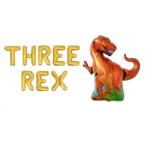 Three Rex Balloons 3 Rex Balloons Dinosaur Party T Rex Balloon - Etsy