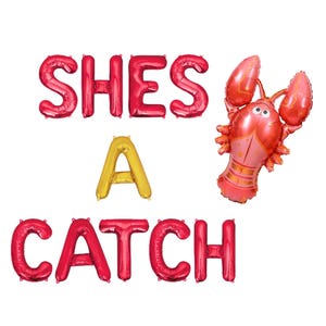 She's A Catch Letter Balloon Kit Beach Bachelorette Party Decorations ...