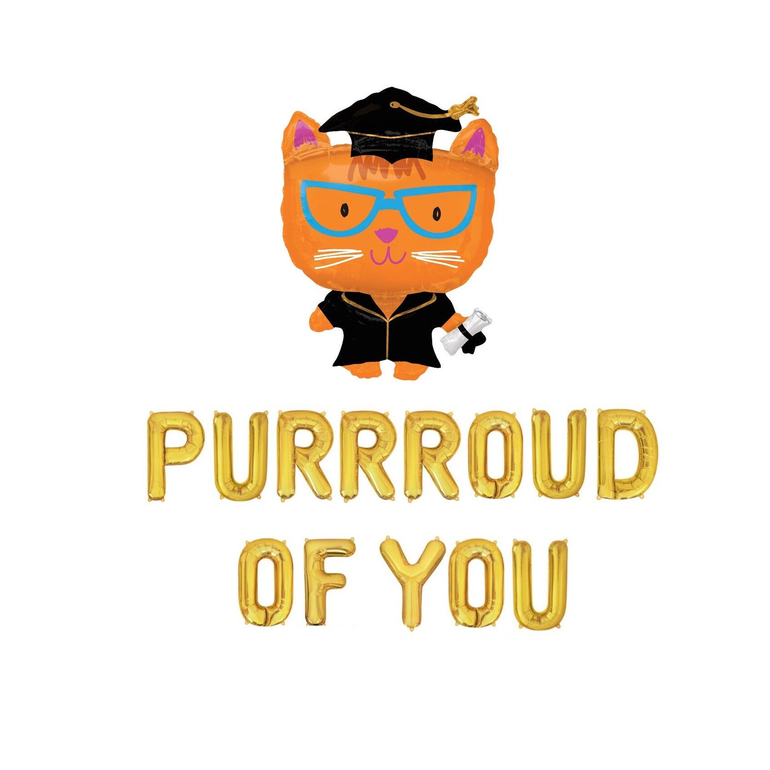 Graduation Party Decorations Cat Themed Graduation Cat Grad High School ...