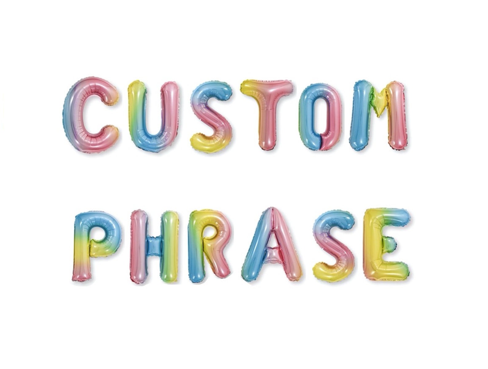 Custom Balloon Letters Balloon Phrase Gold Letter Balloons Custom ...